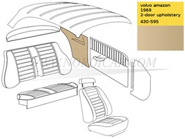 Upholstery rear- side panel Beige